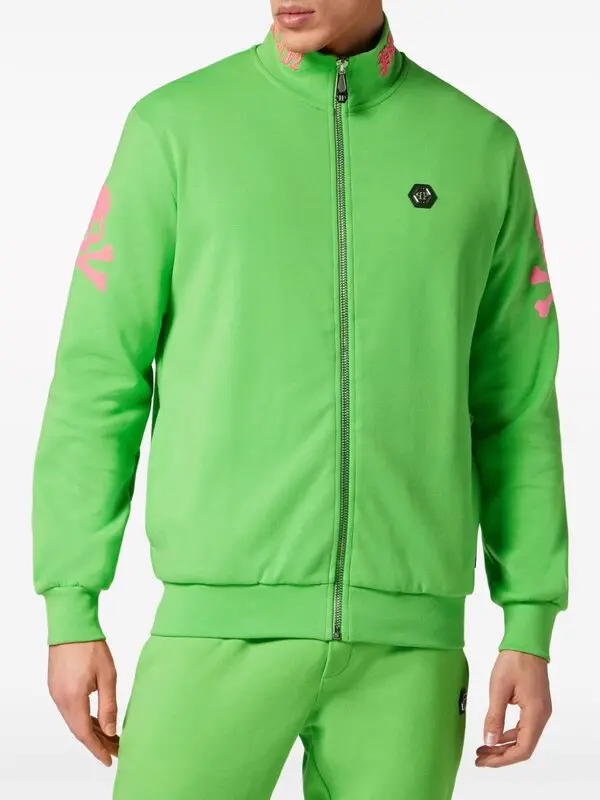 Philipp Plein Embroidered Bomber Jacket - Green