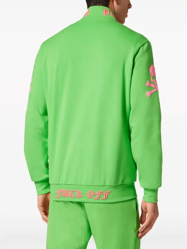 Philipp Plein Embroidered Bomber Jacket - Green