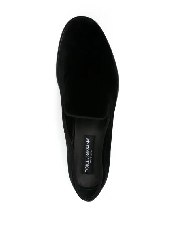 Dolce & Gabbana Velvet Loafers - Black