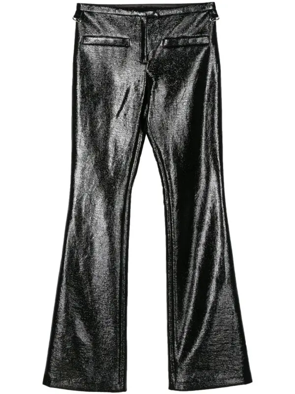 COURREGES Snaps Vinyl Flared Trousers