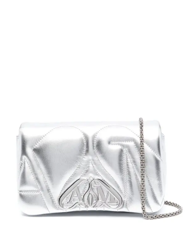 Alexander McQueen Mini The Seal Shoulder Bag - Silver