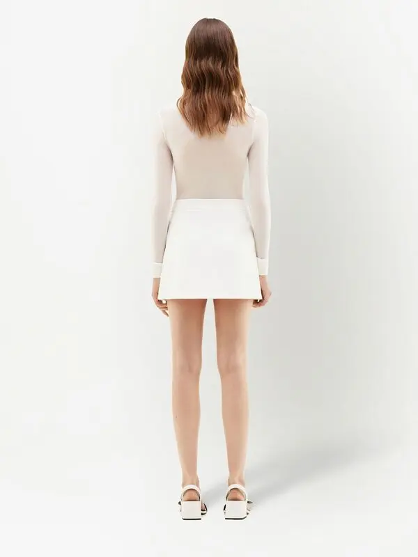 COURREGES Logo-appliqué Mini Skirt - White