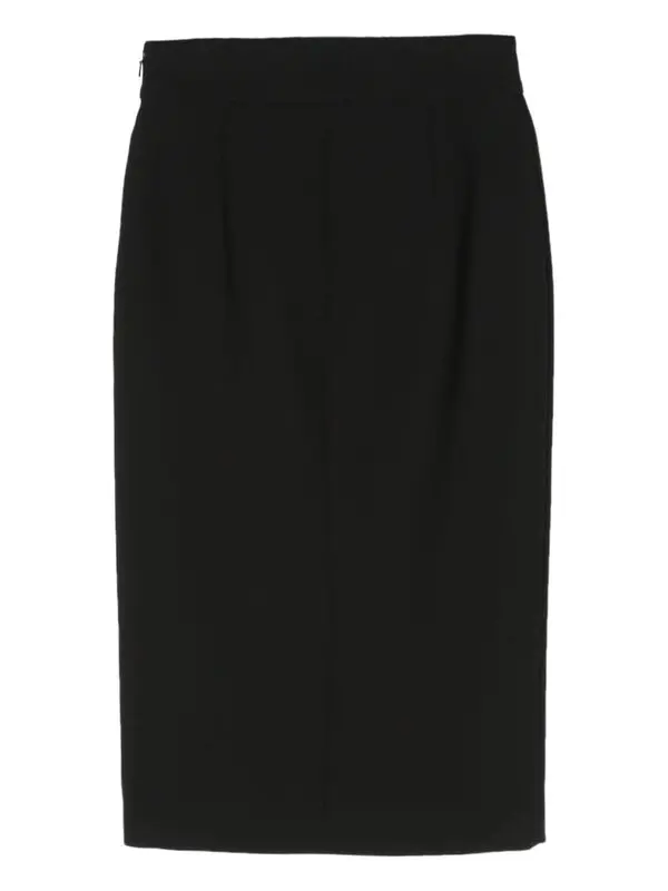Moschino Front-slit Crepe Midi Skirt