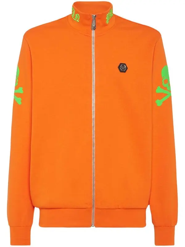 Philipp Plein Embroidered Bomber Jacket - Orange
