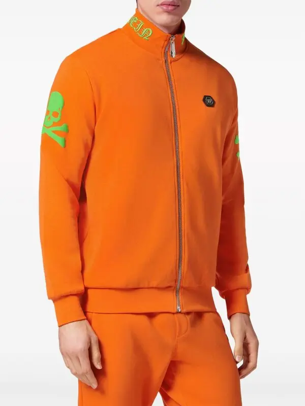 Philipp Plein Embroidered Bomber Jacket - Orange