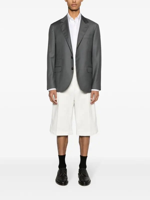 Thom Browne Logo Pull-tab Cotton Shorts