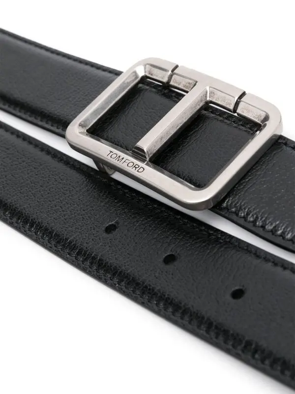TOM FORD Logo-buckle Leather Belt