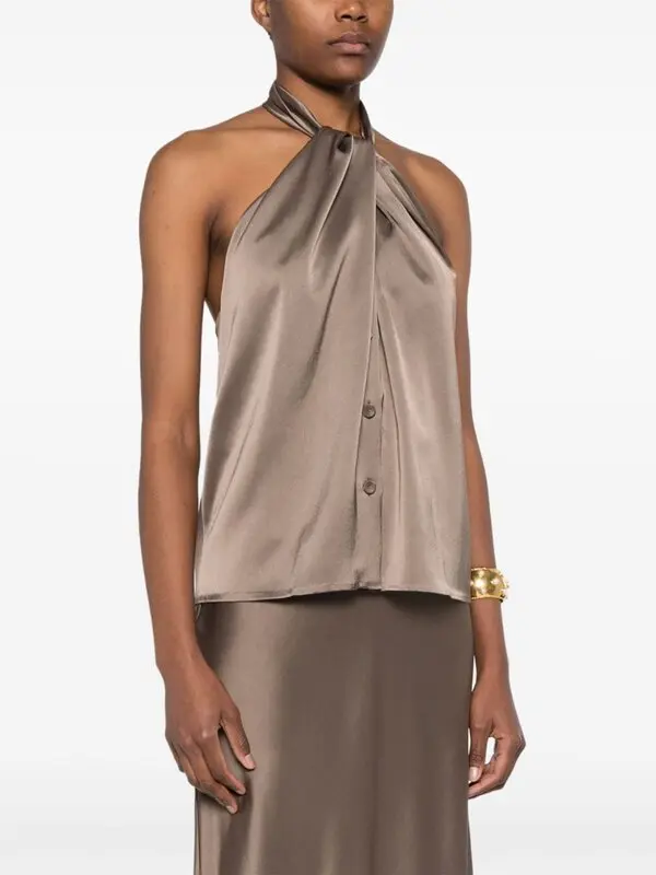 Nanushka Neline Draped Halterneck Top