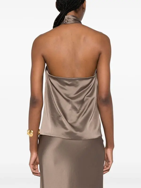 Nanushka Neline Draped Halterneck Top