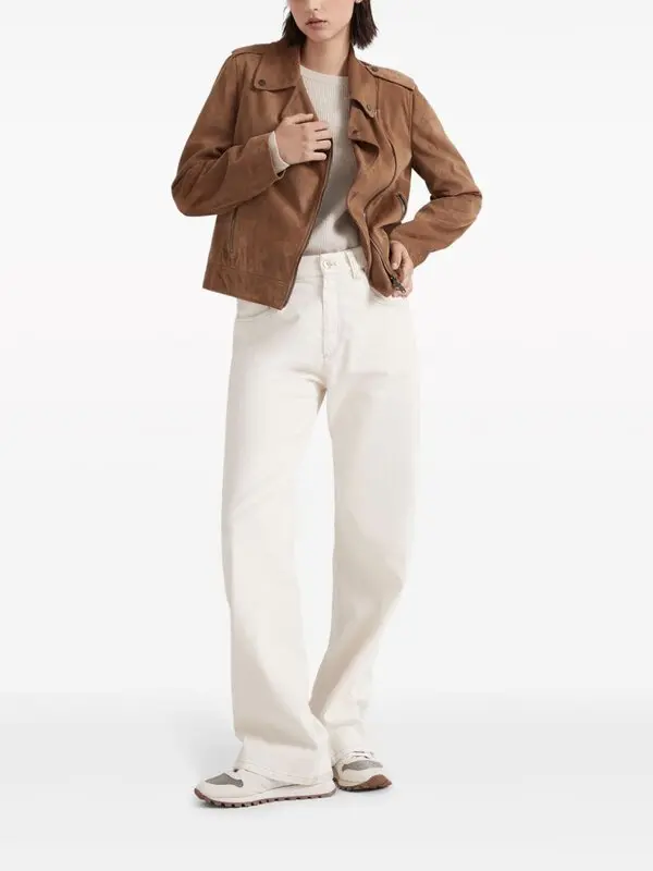Brunello Cucinelli High-waisted Straight-leg Jeans