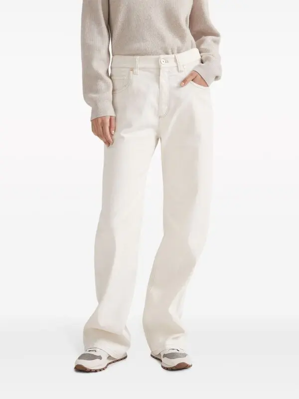 Brunello Cucinelli High-waisted Straight-leg Jeans