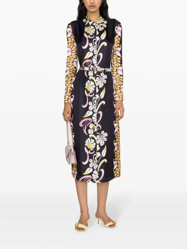 Tory Burch Floral-print Silk Shirt Dress