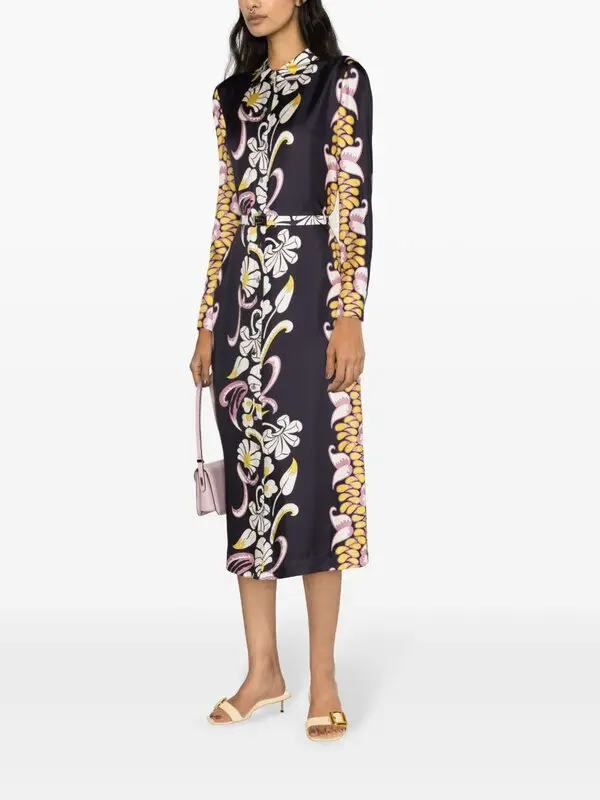 Tory Burch Floral-print Silk Shirt Dress
