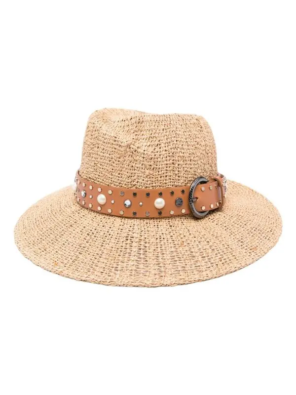 MAISON MICHEL Virginie Fedora Hat - Neutrals