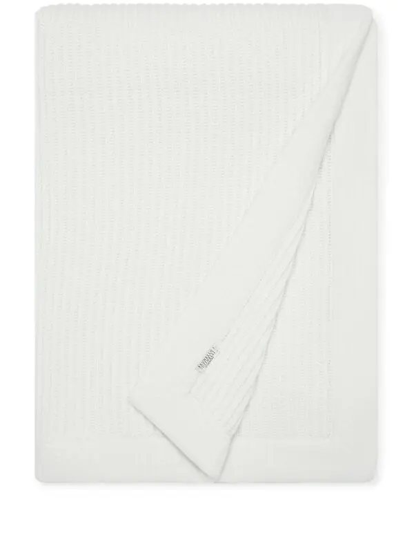 Brunello Cucinelli Cashmere Ribbed Blanket - Grey