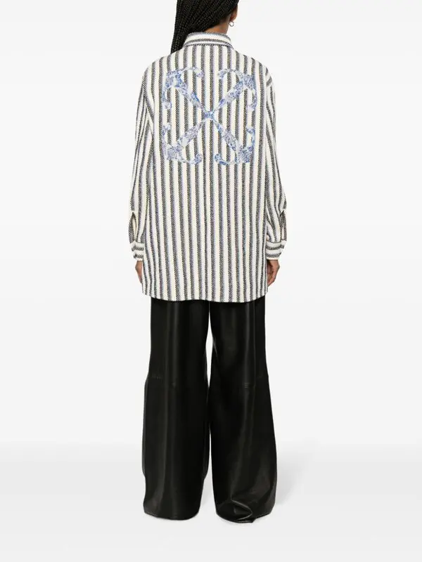 Off-White Arrows-embroidered Woven Shirt