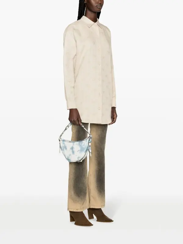 Off-White Logo Jacquard Cotton Blend Overshirt