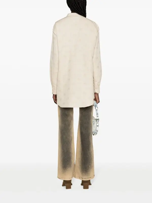Off-White Logo Jacquard Cotton Blend Overshirt