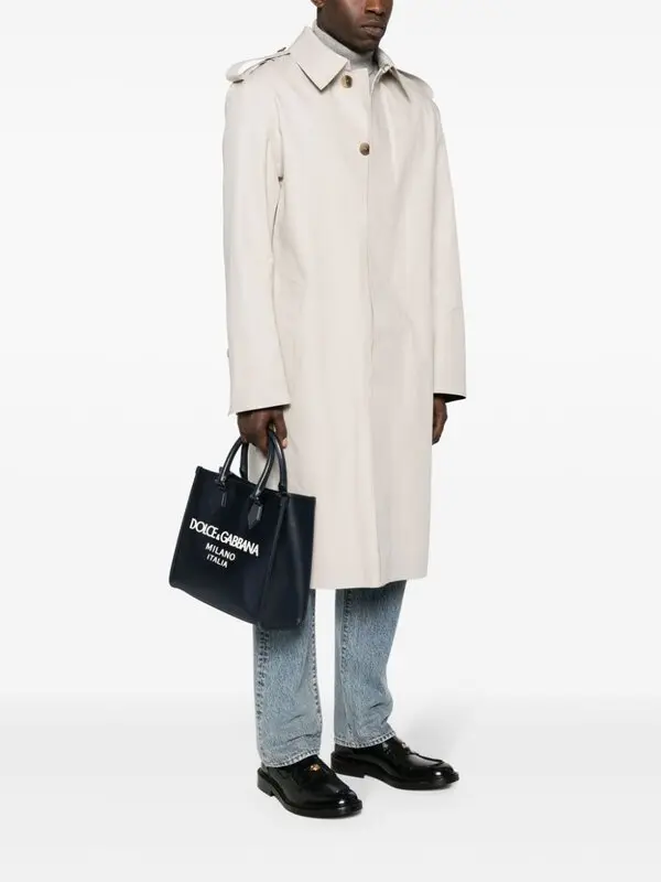 Dolce & Gabbana Logo-embossed Canvas Tote Bag - Blue