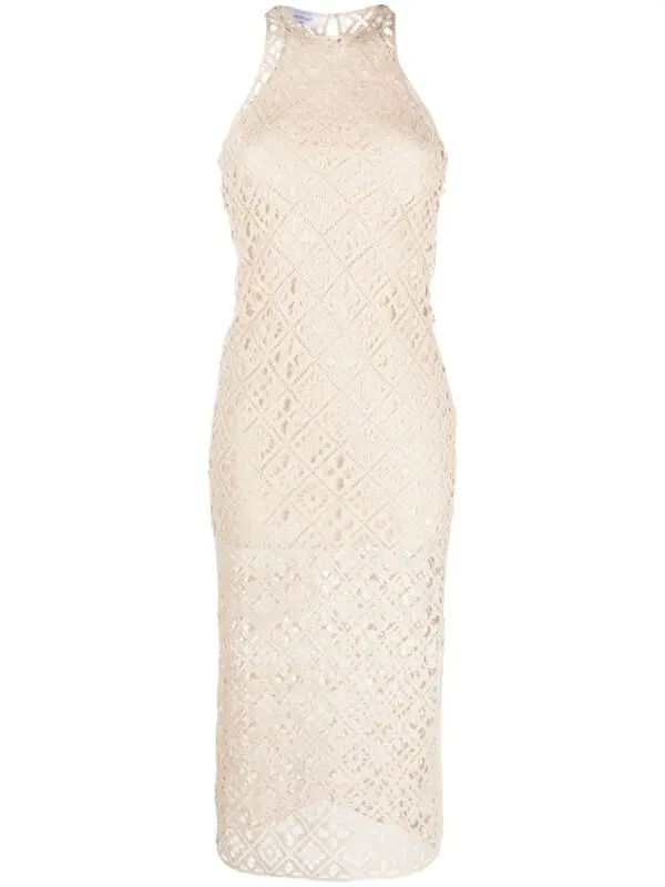 Off-White Arrows Crochet Midi Dress