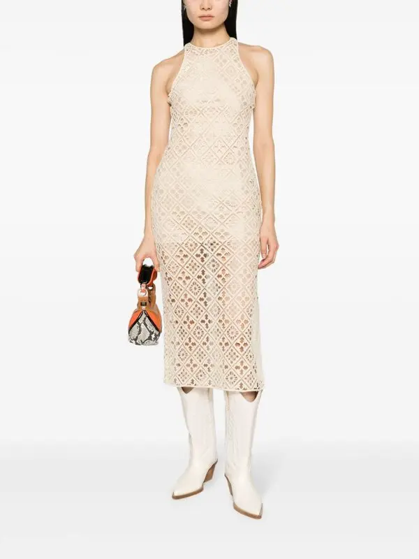 Off-White Arrows Crochet Midi Dress