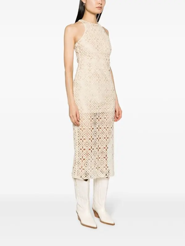 Off-White Arrows Crochet Midi Dress