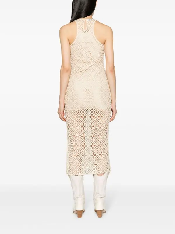 Off-White Arrows Crochet Midi Dress