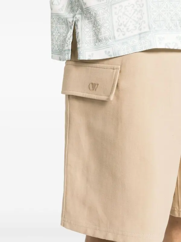 Off-White Logo-embroidered Cargo Shorts