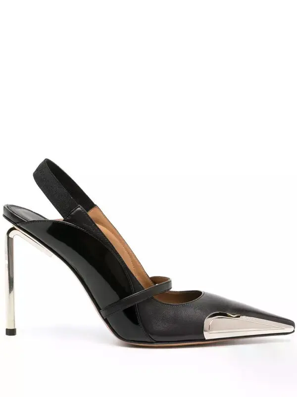 Off-White Allen 100mm Leather Slingback Pumps