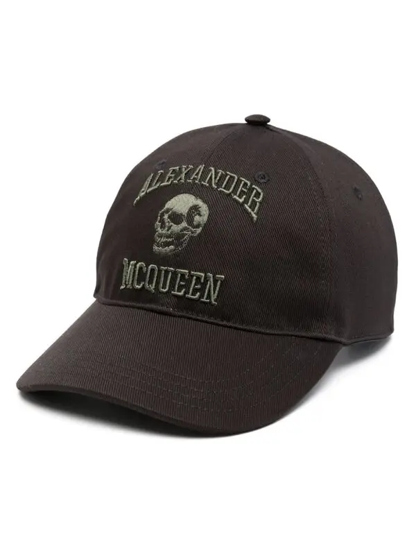 Alexander McQueen Logo-embroidered Cap - Black