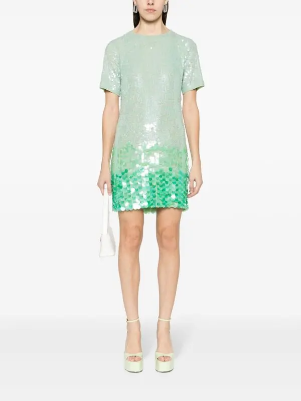 P.a.r.o.s.h Gigi Sequinned Mini Dress - Green