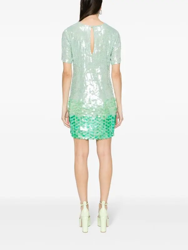 P.a.r.o.s.h Gigi Sequinned Mini Dress - Green