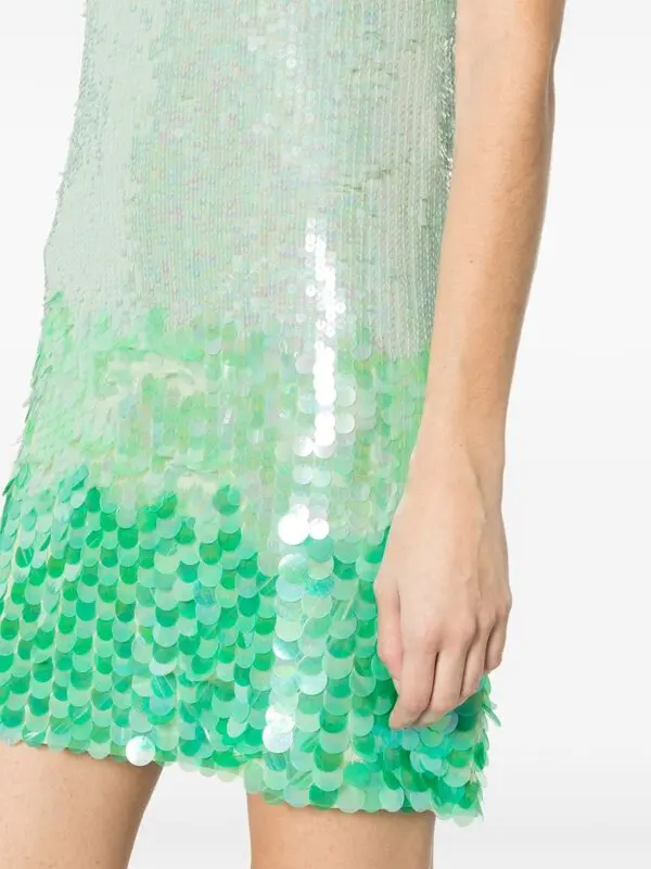 P.a.r.o.s.h Gigi Sequinned Mini Dress - Green