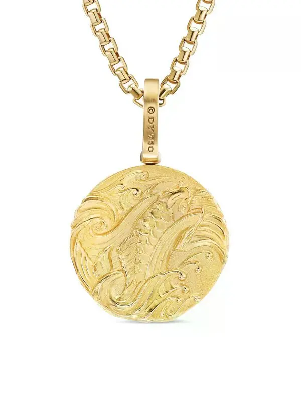 David Yurman 18kt Yellow Dragon Amulet - Gold