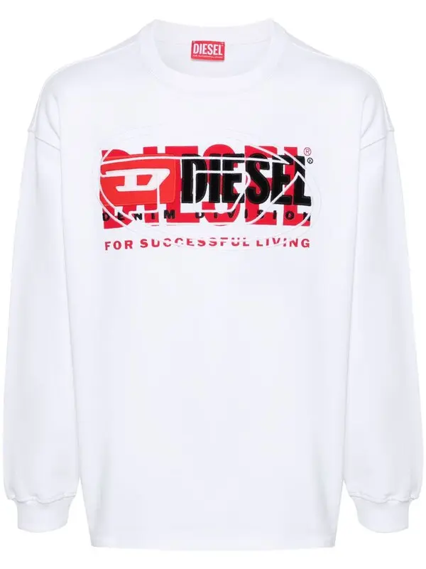 DIESEL® Logo-print Sweatshirt - White