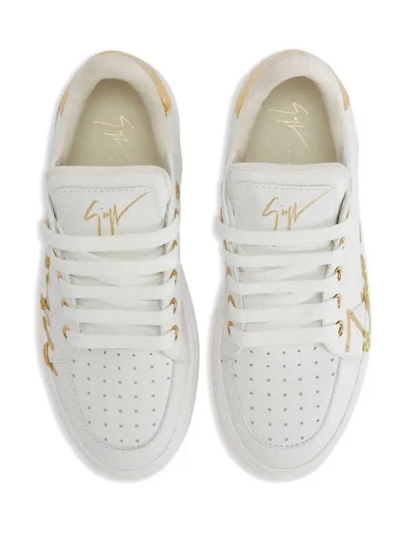 GIUSEPPE ZANOTTI Logo-print Sneakers - White