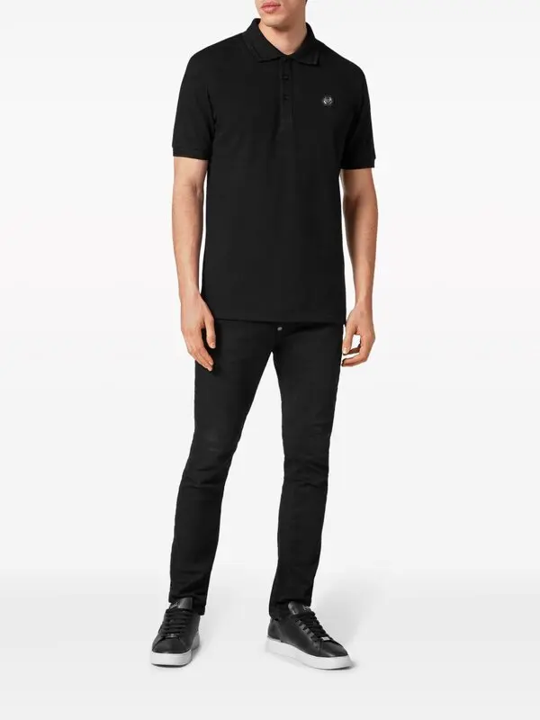 Philipp Plein Gothic Plein Cotton Polo Shirt