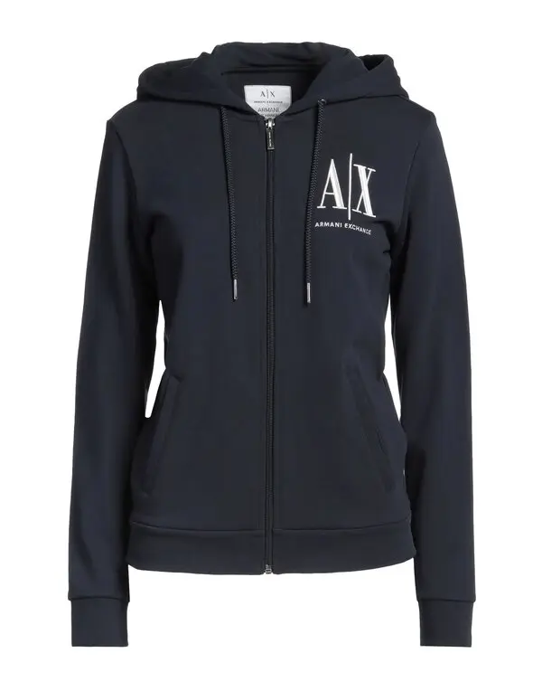 Armani Exchange Cotton-blend Fleece Sweatshirt - Navy