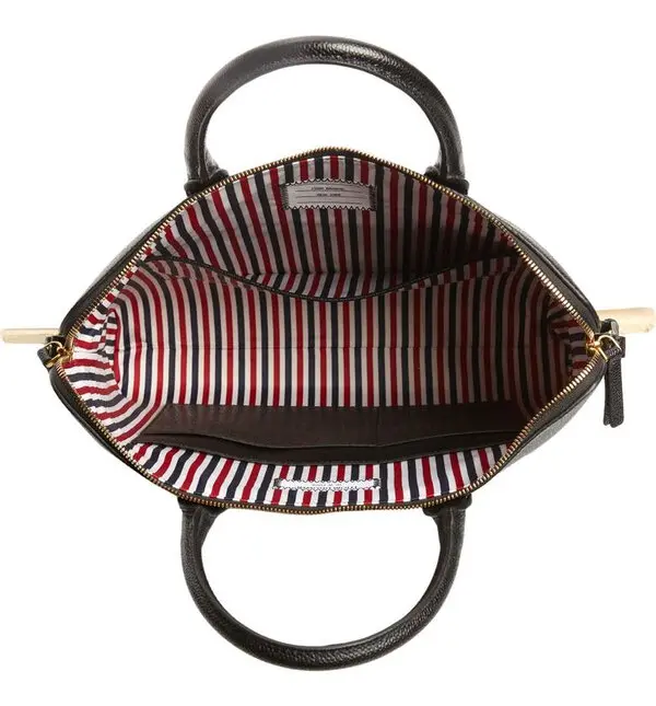 Thom Browne Slim Pebbled Leather Briefcase