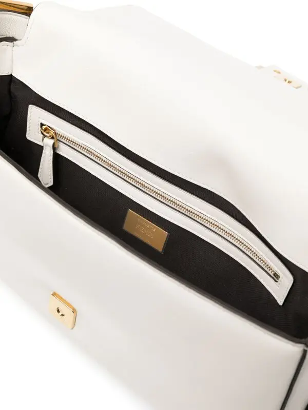 Fendi Ff Leather Shoulder Bag