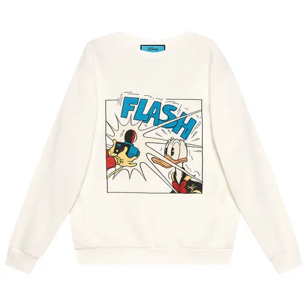 Gucci X Disney Donald Duck Cotton Sweatshirt - White
