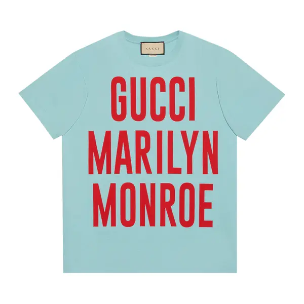 Gucci Marilyn Monroe T-shirt 'turquoise - Blue