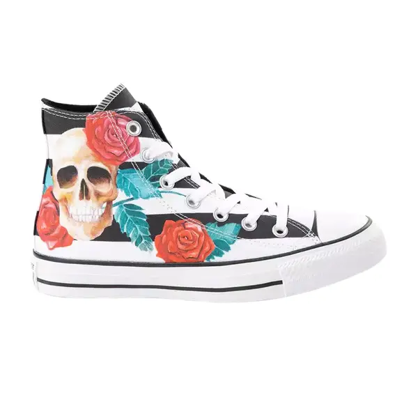 CONVERSE Chuck Taylor All Star High 'skull Roses' Sneakers - White