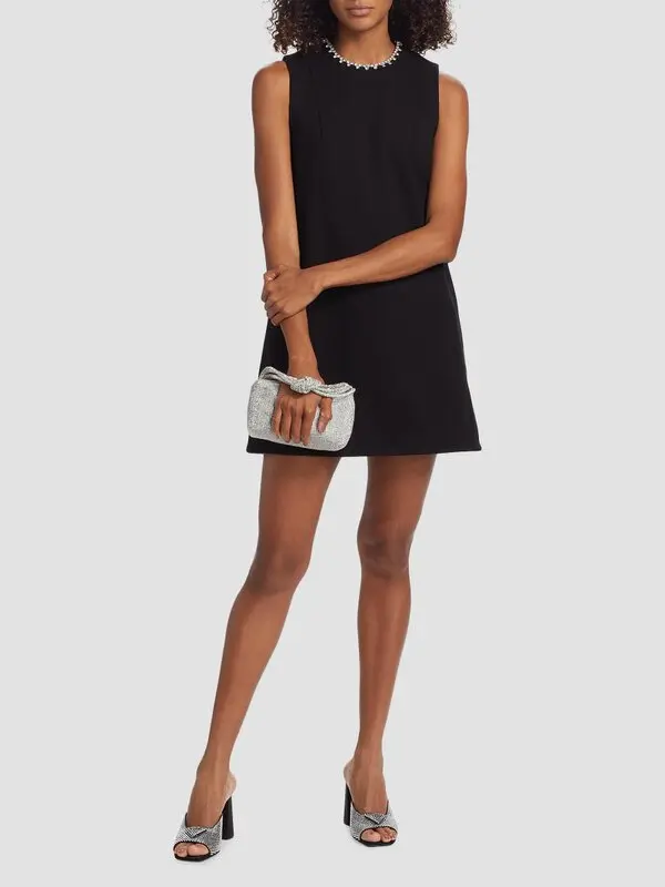 AREA Crystal Heart Shift Dress