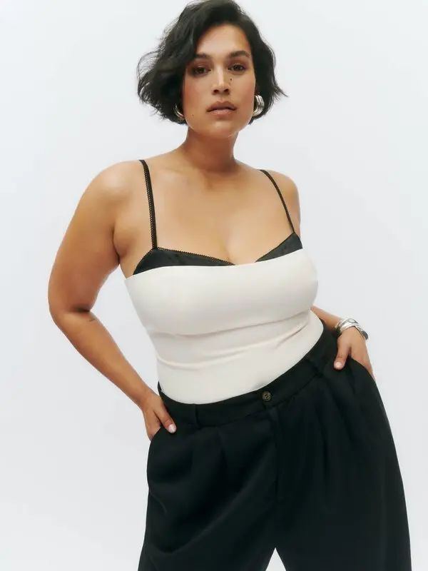 REFORMATION Melanie Top Es - Ivory