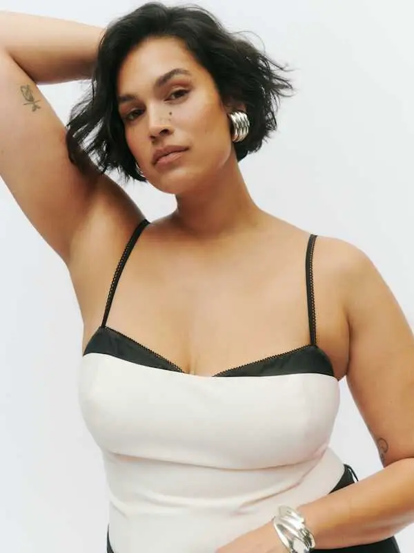 REFORMATION Melanie Top Es - Ivory