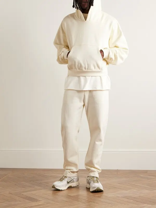 John Elliott Studio Fleece Tilted Cropped Cotton-Jersey Hoodie M 