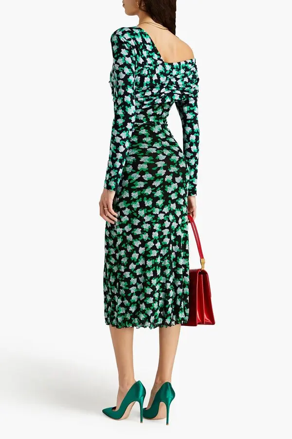 leia green dress Beatrice Green Floral Tiered Dress Leia & Co – Lena Layne main image 0