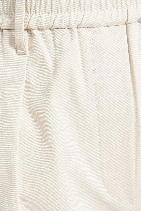 Brunello Cucinelli Pleated Tapered Cotton-blend Twill Pants