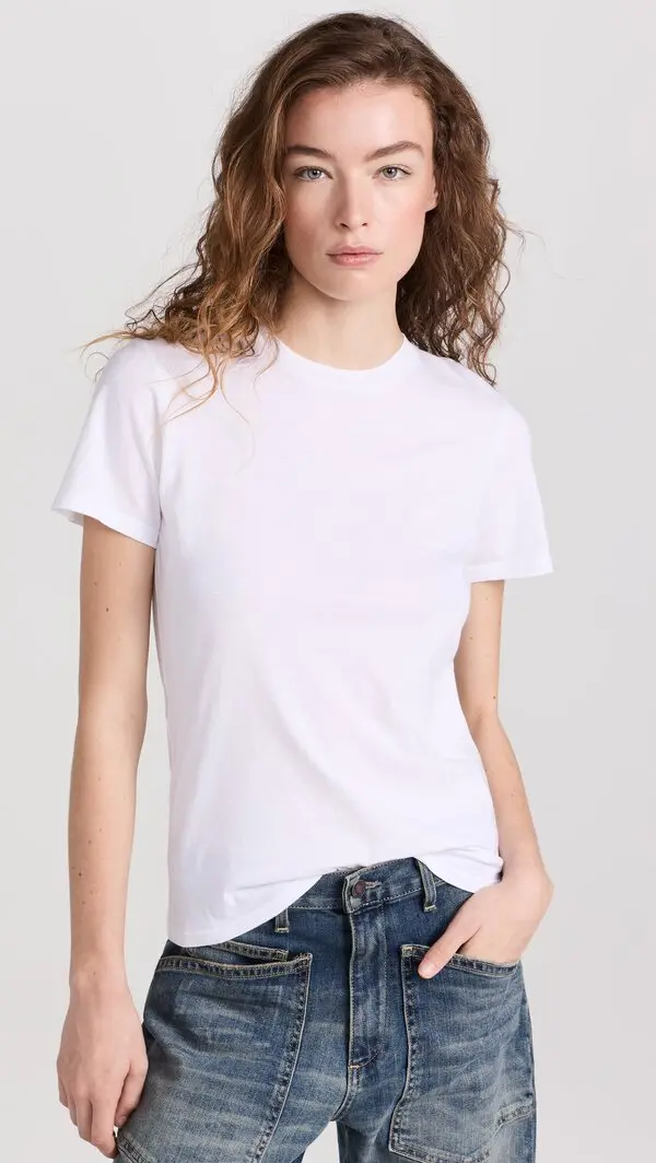 NILI LOTAN Mariela Crewneck Tee - White
